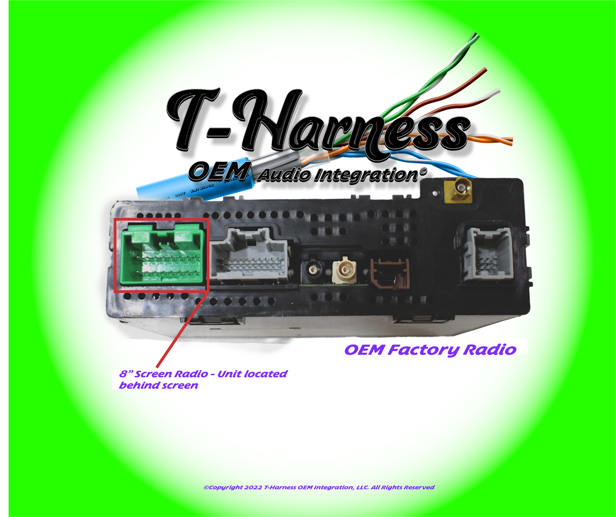 GM/GMC T-harness 2014-2018 with 8" or select 4" screen's (Without Bose