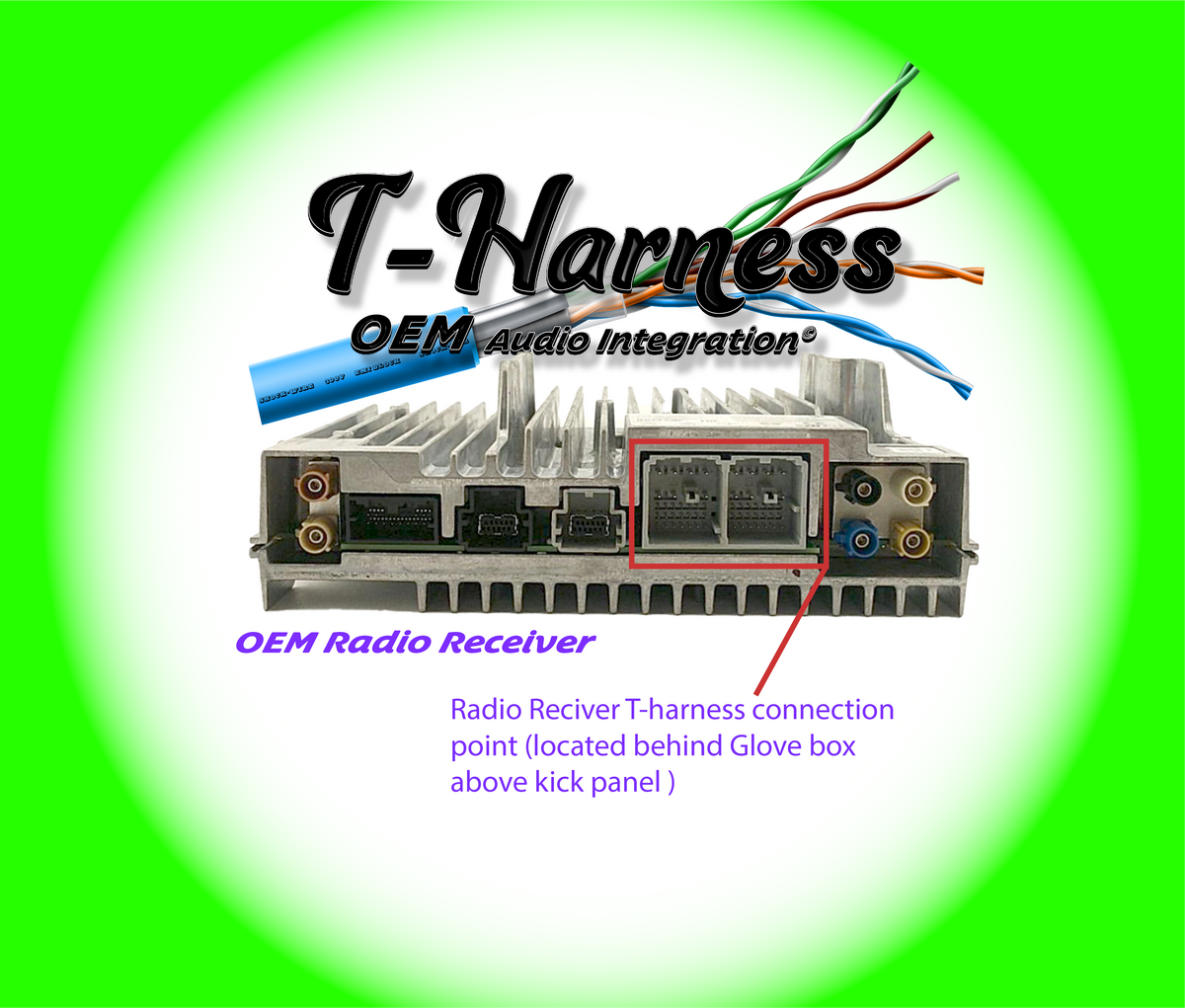 GMC T-harness Aqua/Tan 2019-2025 (None amplified) R2G